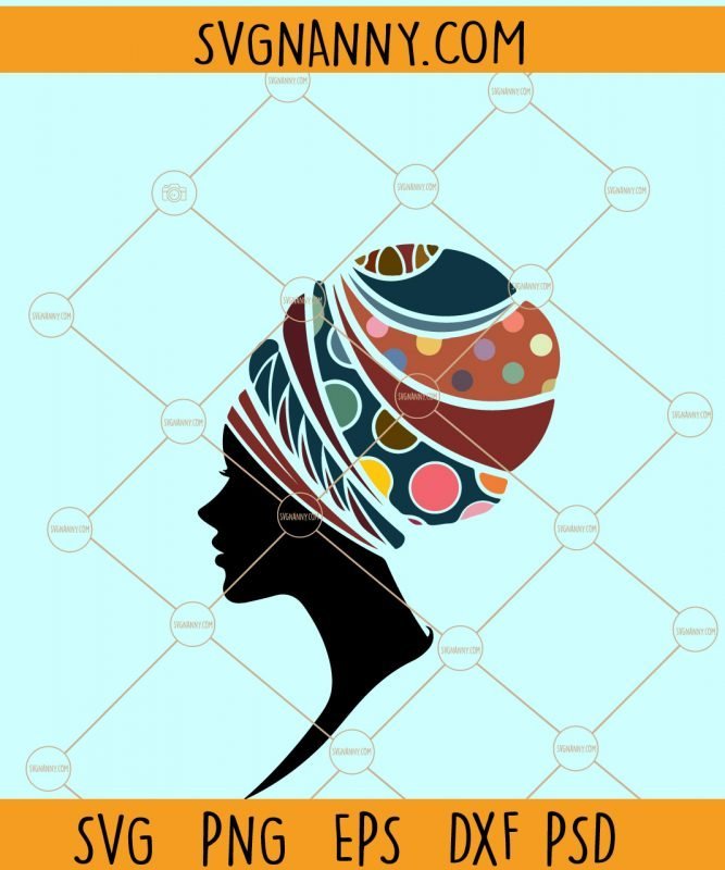 Afro woman cap low svg, African American Cap Low Woman Silhouette svg ...