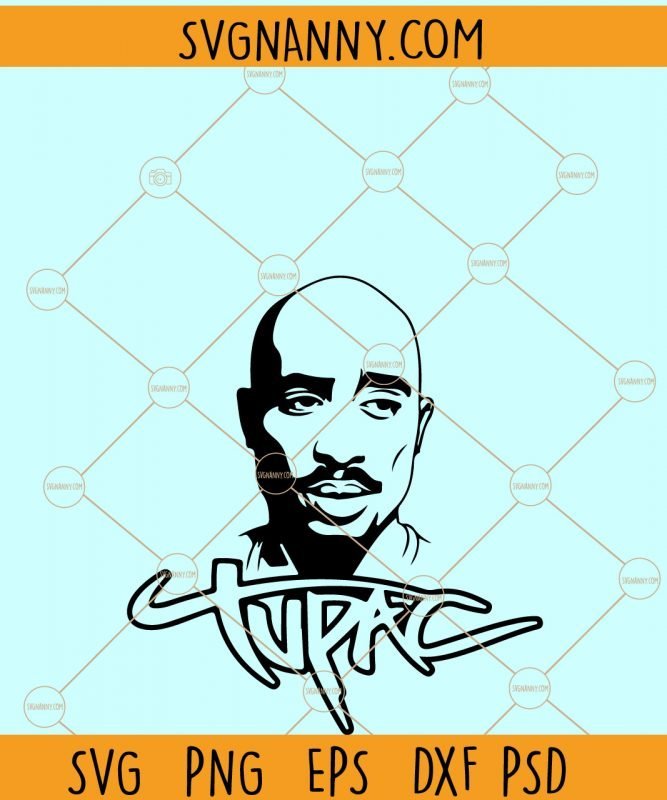 Tupac Shakur Portrait SVG, Tupac Shakur Portrait Cut Files For Silhouette