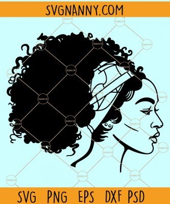 Afro Woman Cap Low SVG, Afro Woman Cap SVG, Black Woman Svg, Black ...