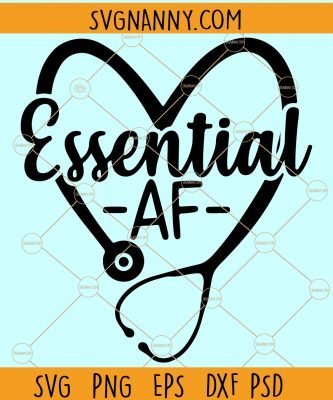 Essential Nurse With Stethoscope Svg, Stethoscope Svg, Essential Worker ...