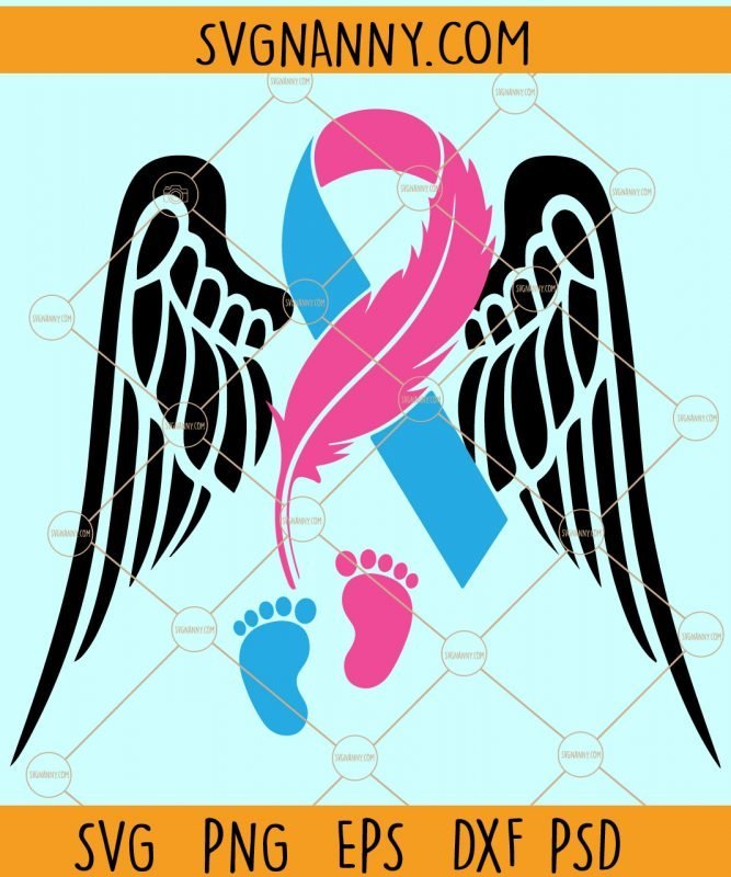 Infant Loss SVG, Loss Ribbon Svg, Infant Loss Awareness SVG, Child Loss SVG