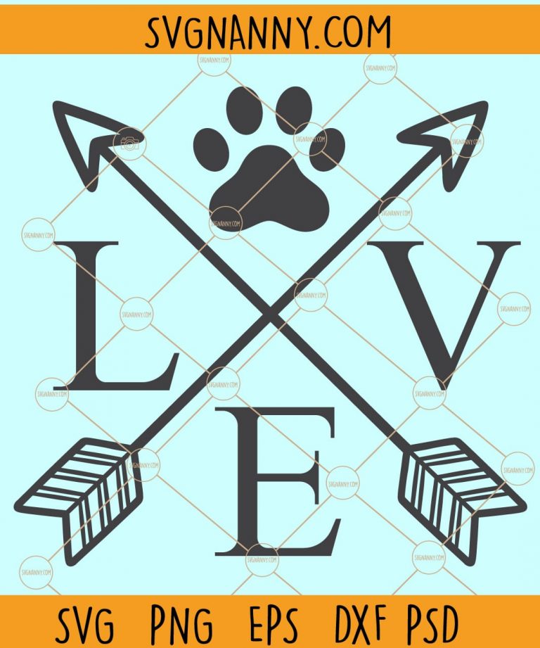 Paw And Hand SVG, Paw With Hand SVG, Dog Lover Svg, Paw Love SVG