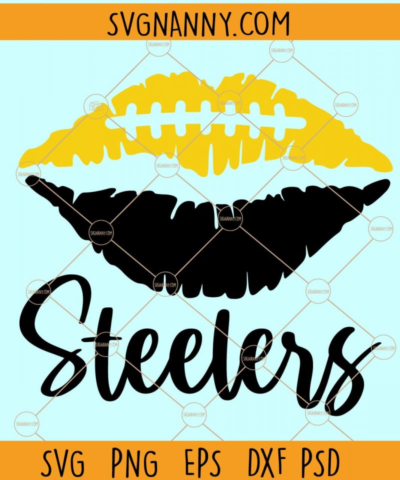 Steelers Football Lips SVG, Steelers Lips SVG, Steelers Football SVG ...