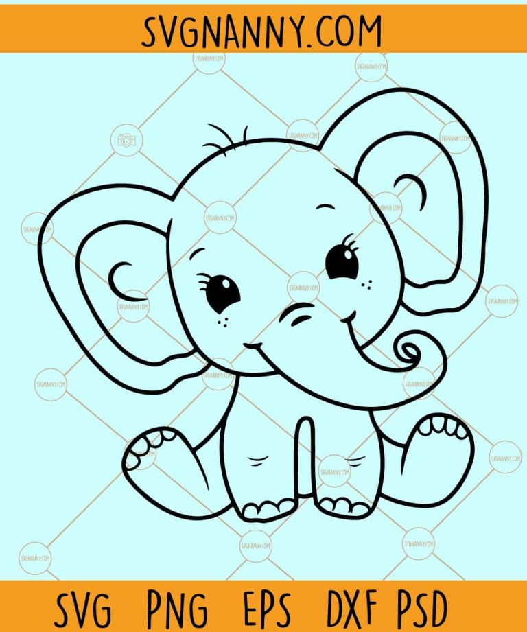 Baby Elephant SVG, Elephant Svg, Cute Baby Elephant SVG, Mom And Baby ...