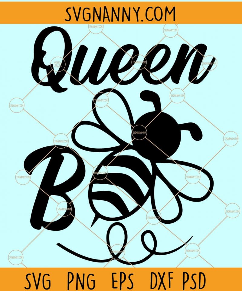 Queen Bee SVG, Queen Bee With Crown SVG, Queen Bee PNG, Boss SVG, Queen ...