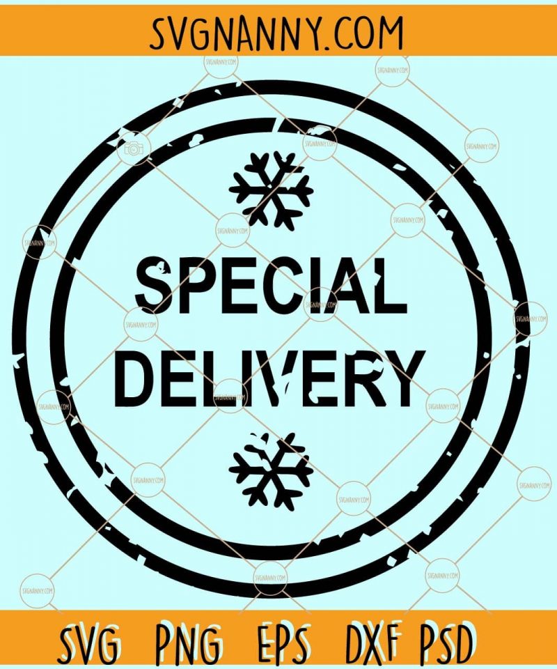 Special Delivery Santa SVG, Santa Stamp SVG, Christmas Distressed Stamp ...