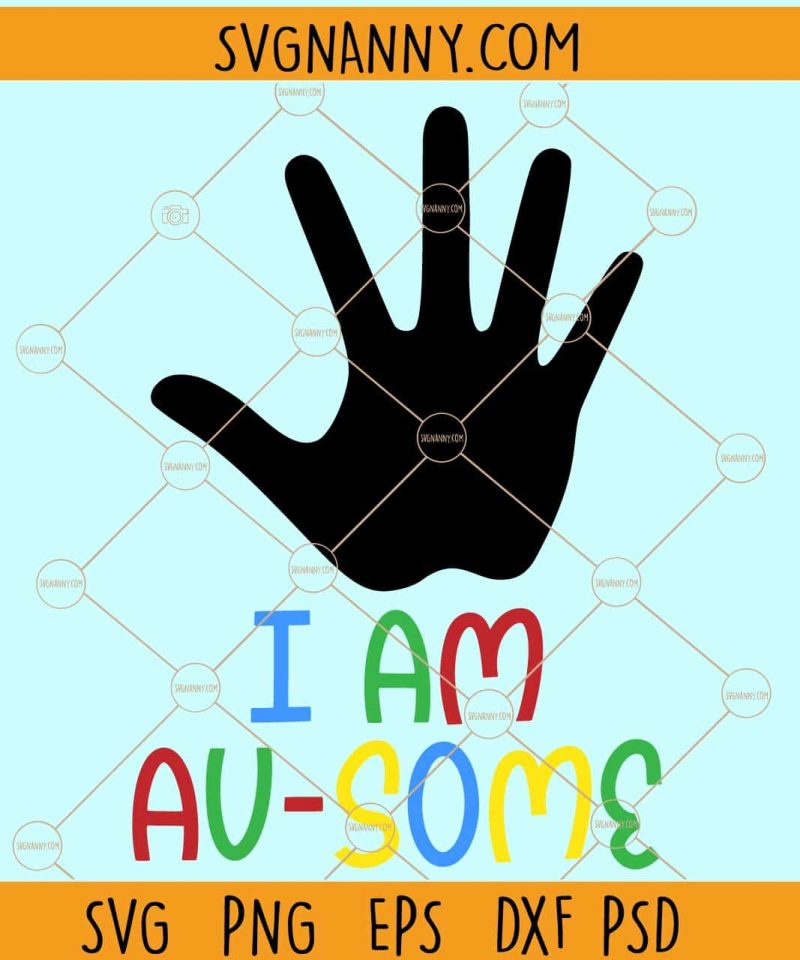 I am au-some svg, I Am Ausome Autism awareness svg, Autism puzzle Svg