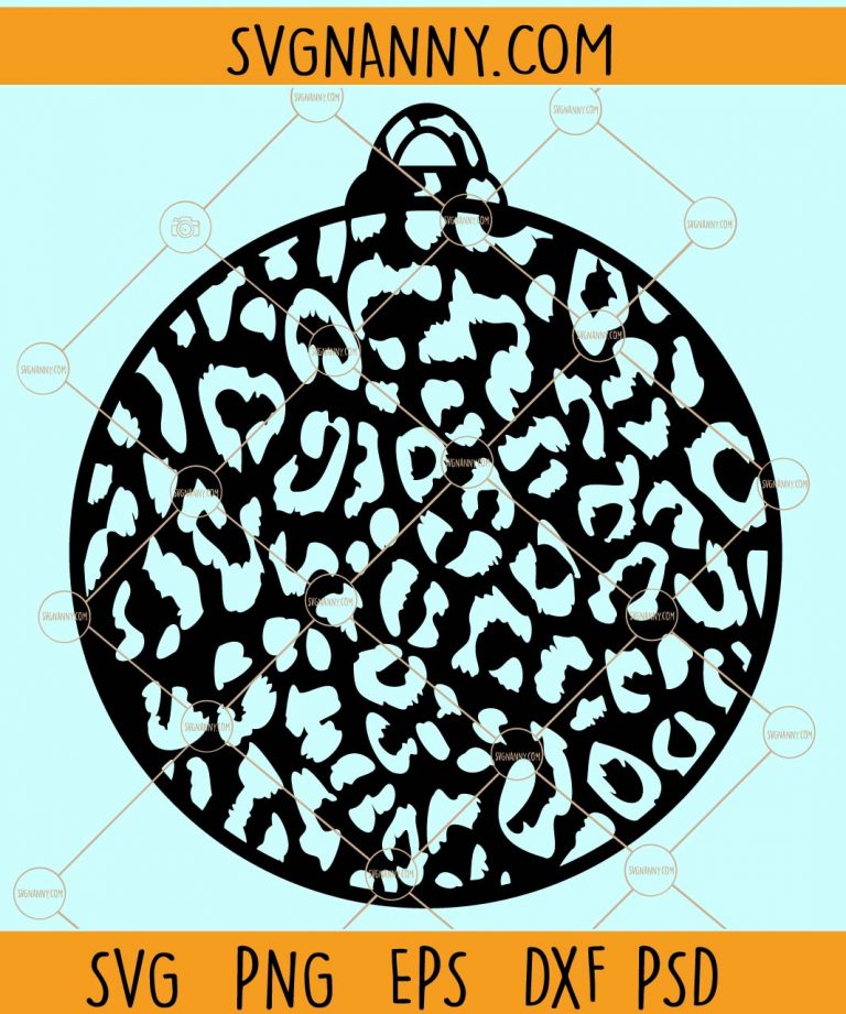 Leopard print christmas ball svg, Christmas ball svg, Leopard print ...