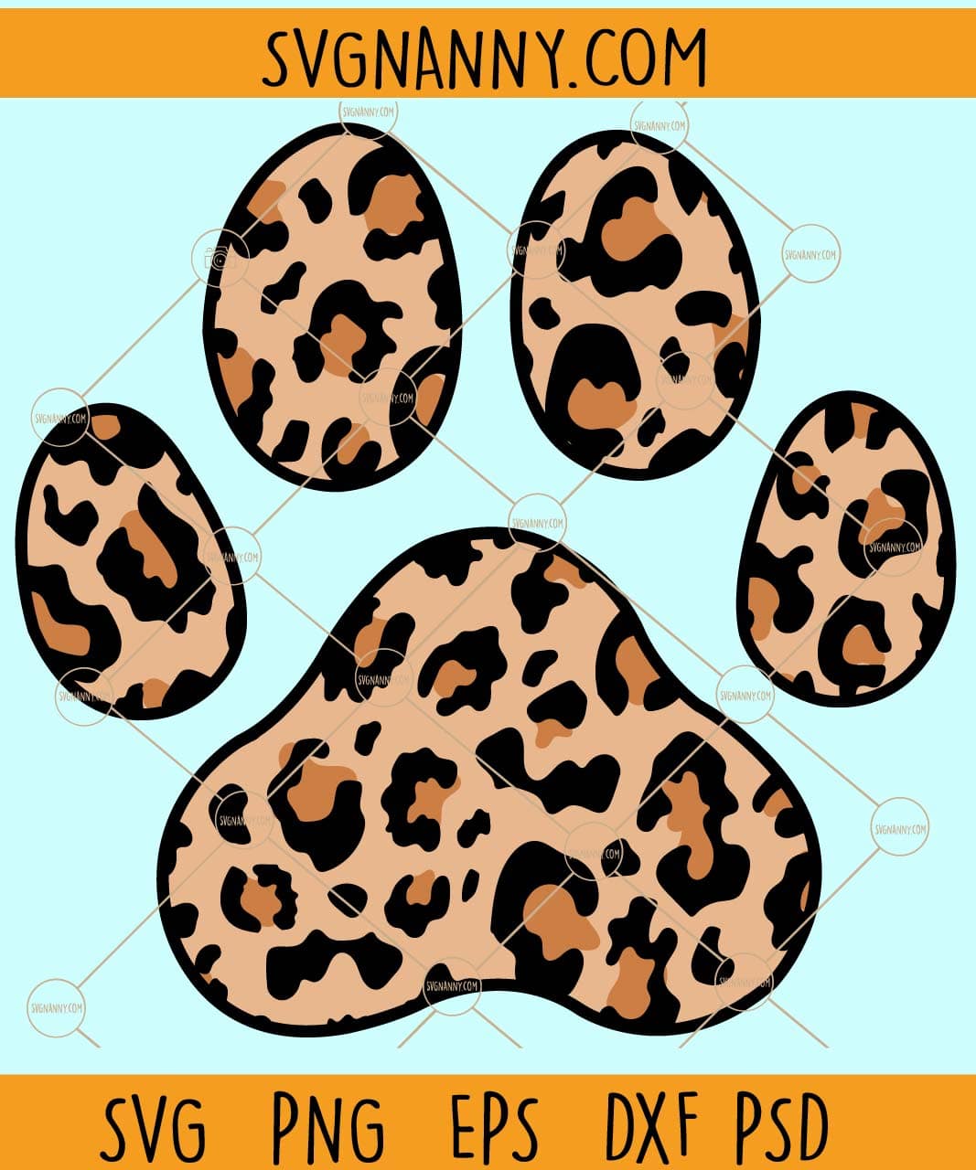 Leopard print paw svg, pawprint svg, leopard paw svg, leopard print ...