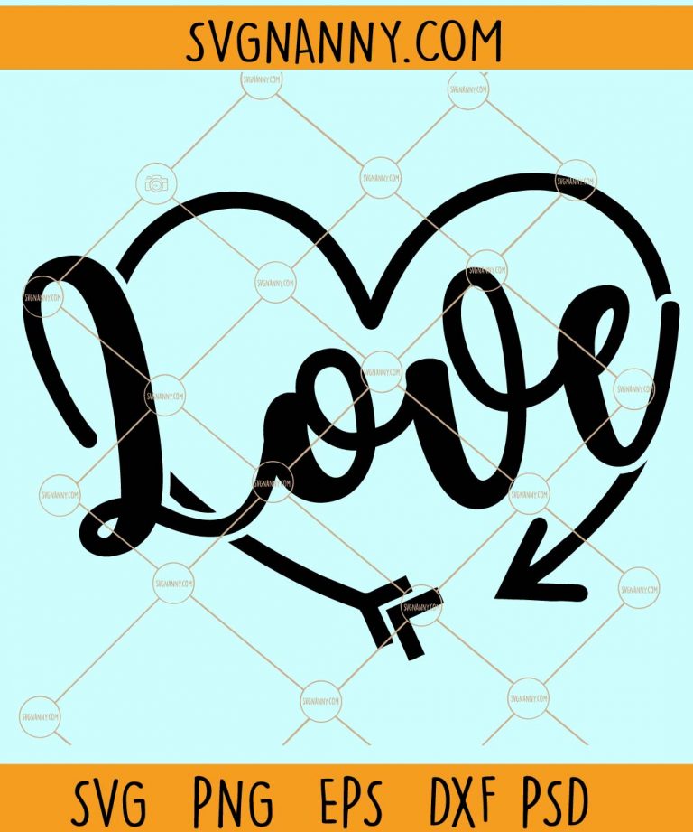 Retro love Valentine day's heart svg, Retro Heart svg, Retro Valentines ...