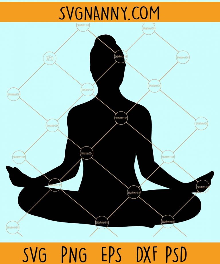Yoga pose svg, Yoga Silhouette svg, yoga svg, meditation svg, fitness ...