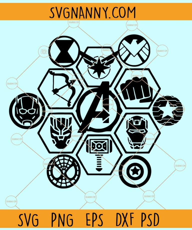 Superhero logo SVG, Superhero logo clipart svg, Superhero svg, Marvel svg