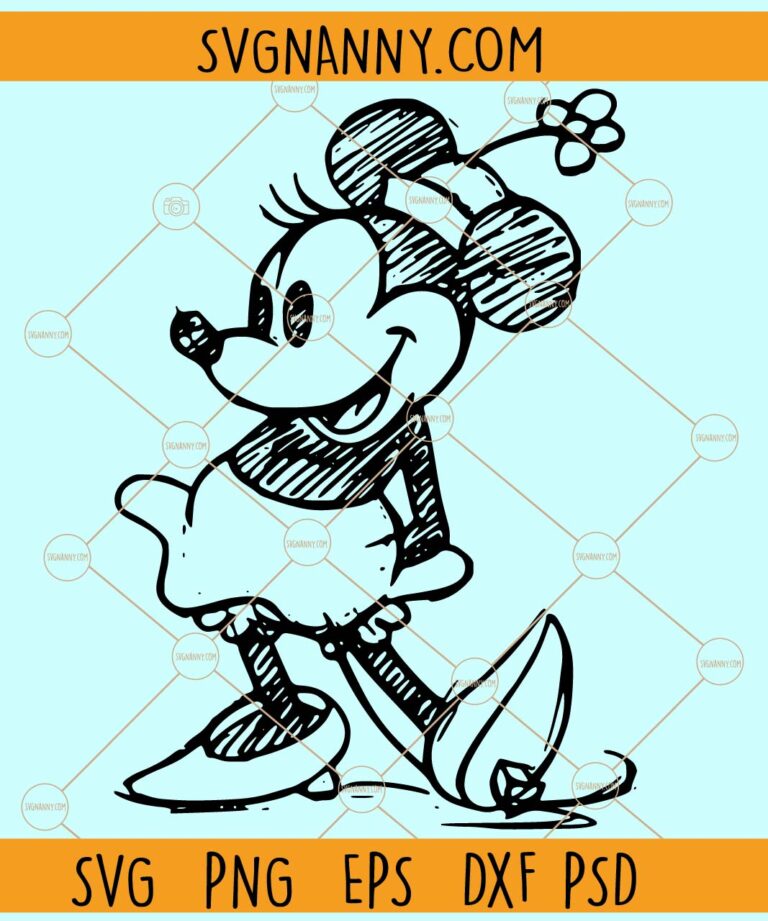 Mouse sketch SVG, Minnie Mouse SVG, Family Vacation 2023 SVG, Family ...