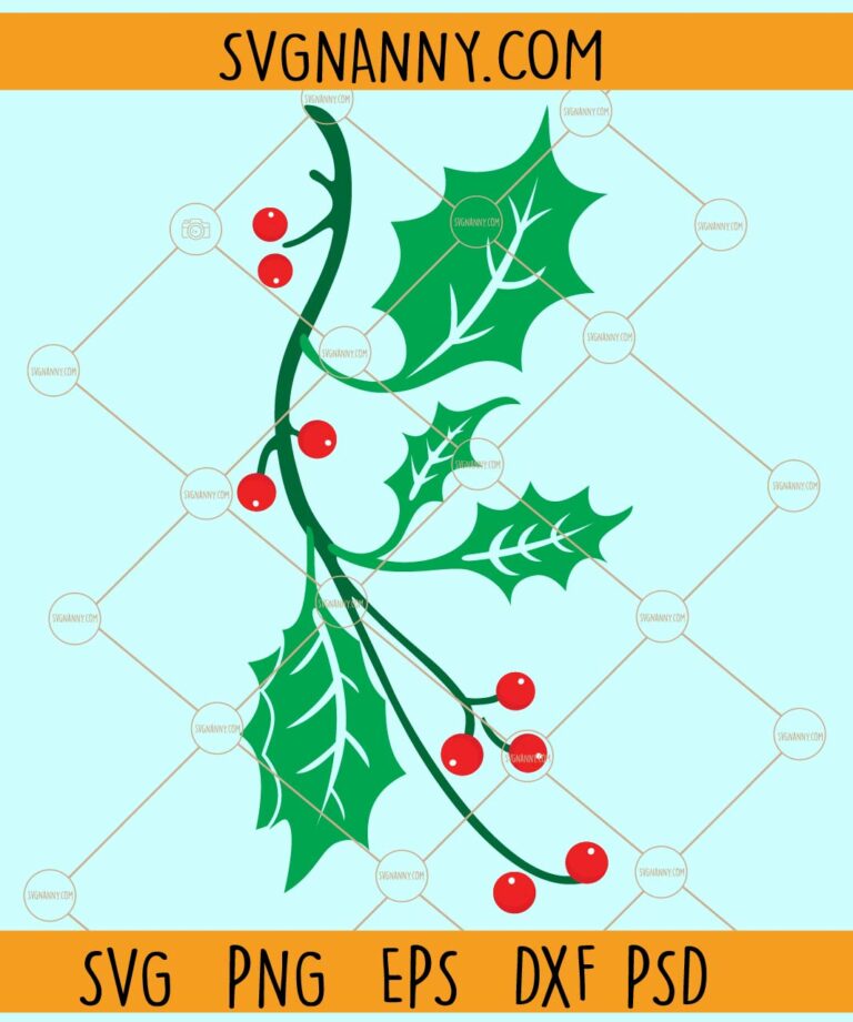 Mistletoe Branch SVG, Holly Berry Svg, Mistletoe Svg, Christmas Sign ...
