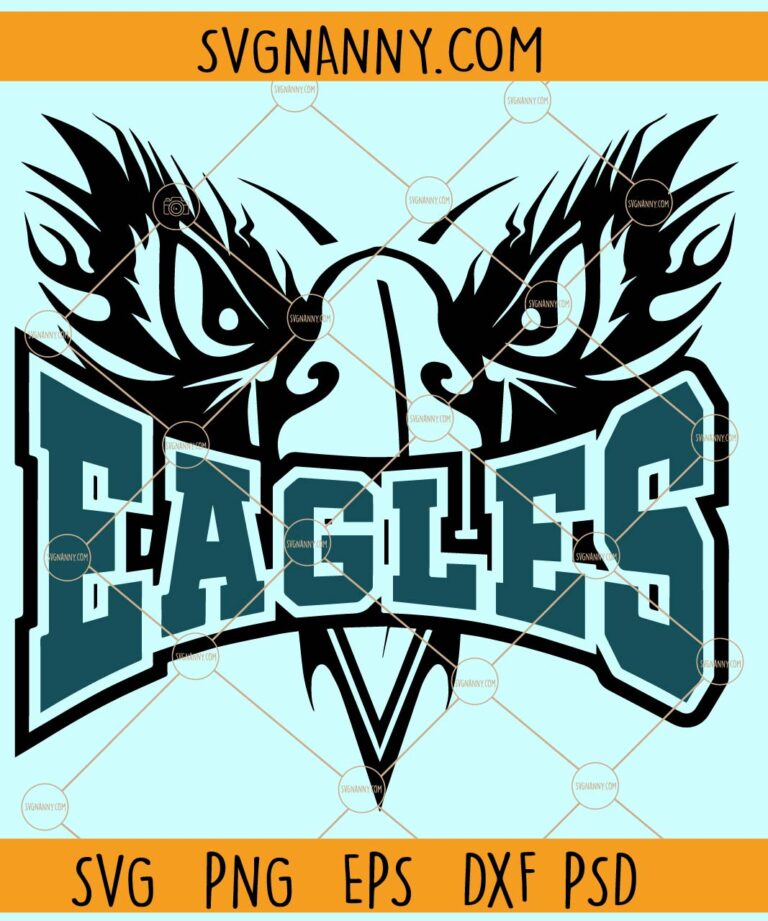 Eagles Mascot SVG, Team Mascot Svg, School Spirit svg, Eagles svg ...