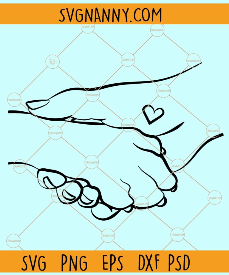 Paw And Hand SVG, Paw With Hand SVG, Dog Lover Svg, Paw Love SVG