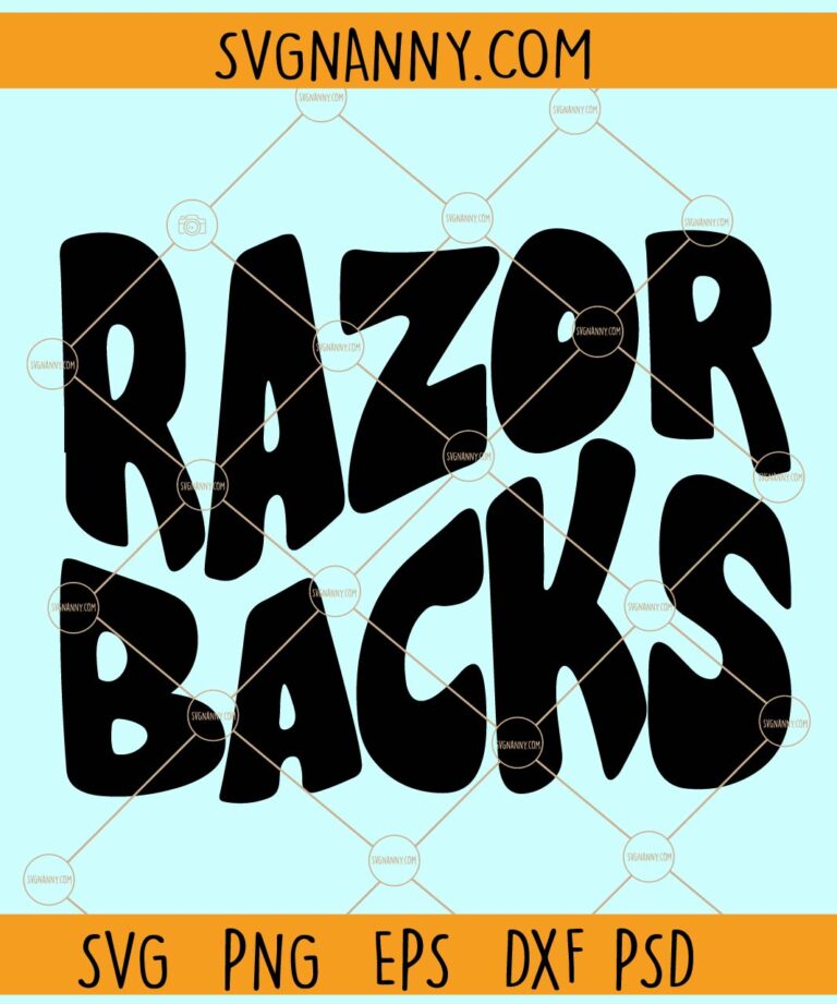 Retro Wavy Razorback SVG, Razorback Outline Svg, Razorback SVG File ...