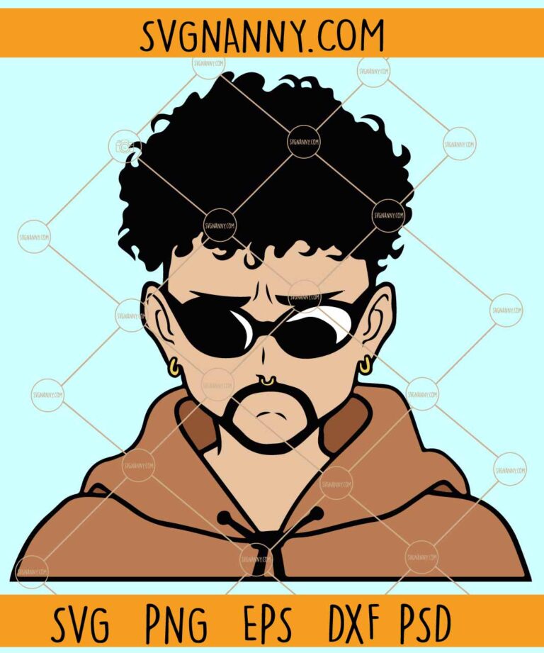 Bad bunny svg, Bad bunny face svg, Bad bunny clipart svg, Bad bunny ...