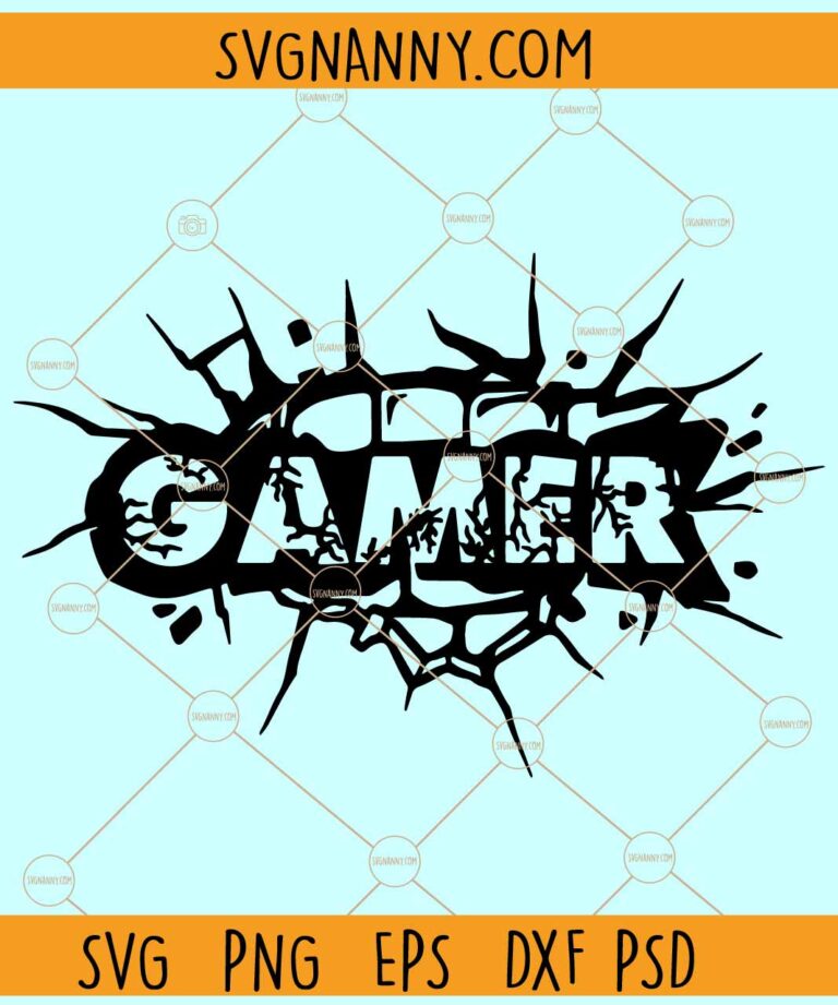 Gamer Smash SVG, Gamer Svg, Gamer Wall svg, Gamer Décor svg