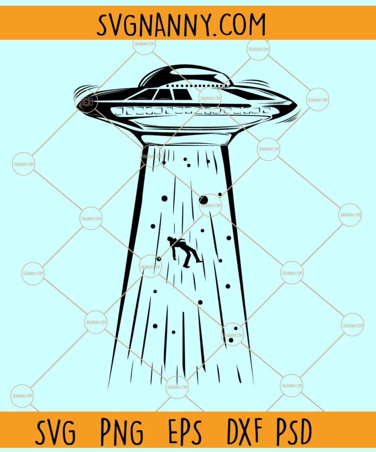 Alien abduction svg, Alien abduction clipart svg, UFO Svg, Alien Svg ...