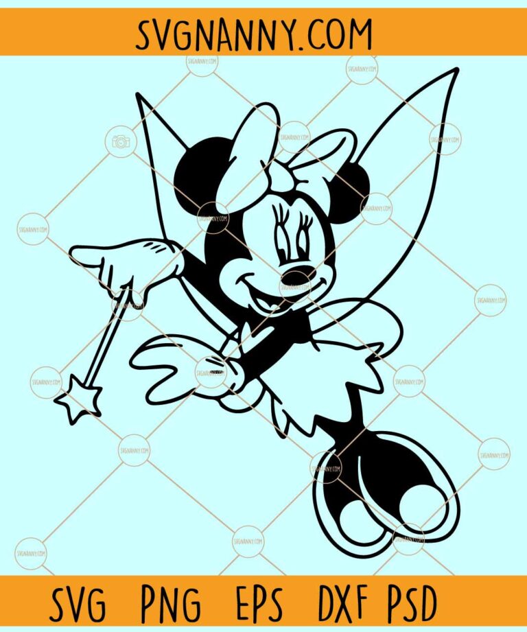 Fairy Minnie Mouse SVG, Minnie Mouse fairy clipart svg, Disneyland svg