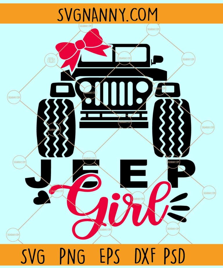 Jeep girl with bow svg, Jeep Silhouette svg, Jeep svg, Jeep lover svg ...