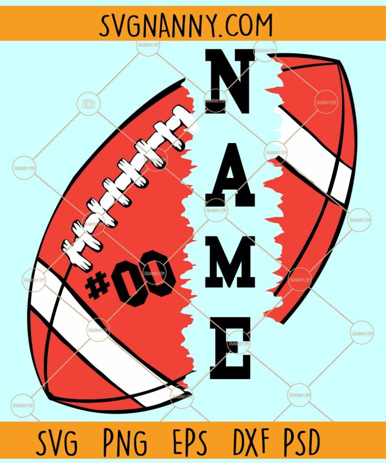 Split football monogram svg, Football Monogram svg, Football lover svg