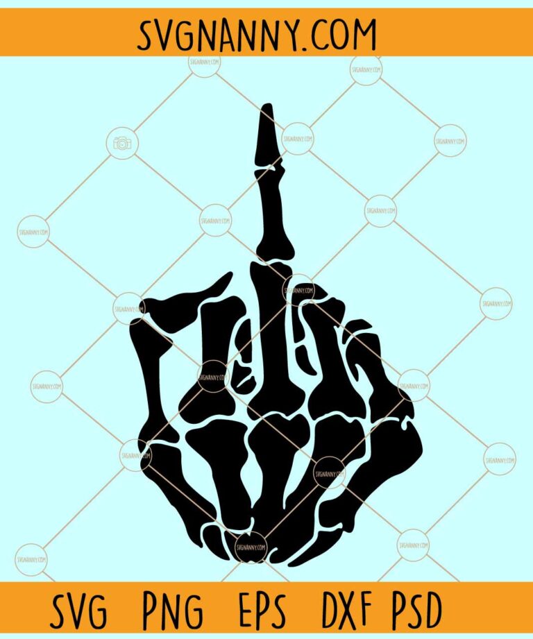 Skeleton middle finger SVG free, Skeleton finger SVG free