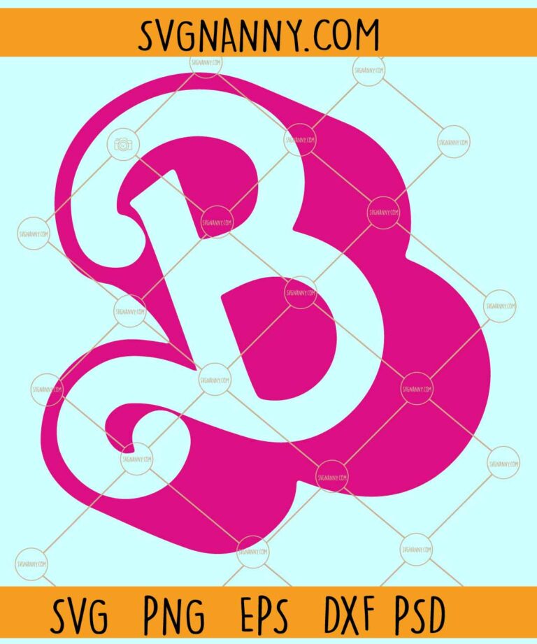 Barbie Big B Logo SVG, Barbie Logo SVG, Pink Barbie SVG