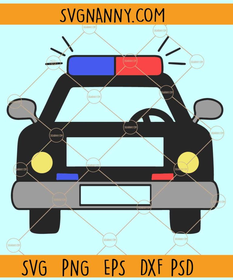 Police car name tag SVG, Simple Police car SVG, Police car SVG, Police ...