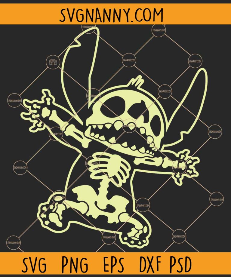 Stitch halloween skeleton SVG, Stitch Skeleton Svg, Halloween Skeleton ...