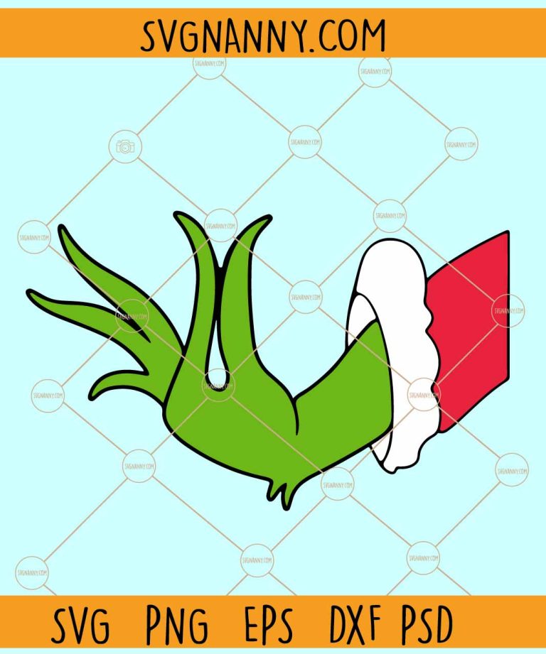 Grinch hand SVG, Grinch fingers svg, Christmas Grinch svg, Merry ...