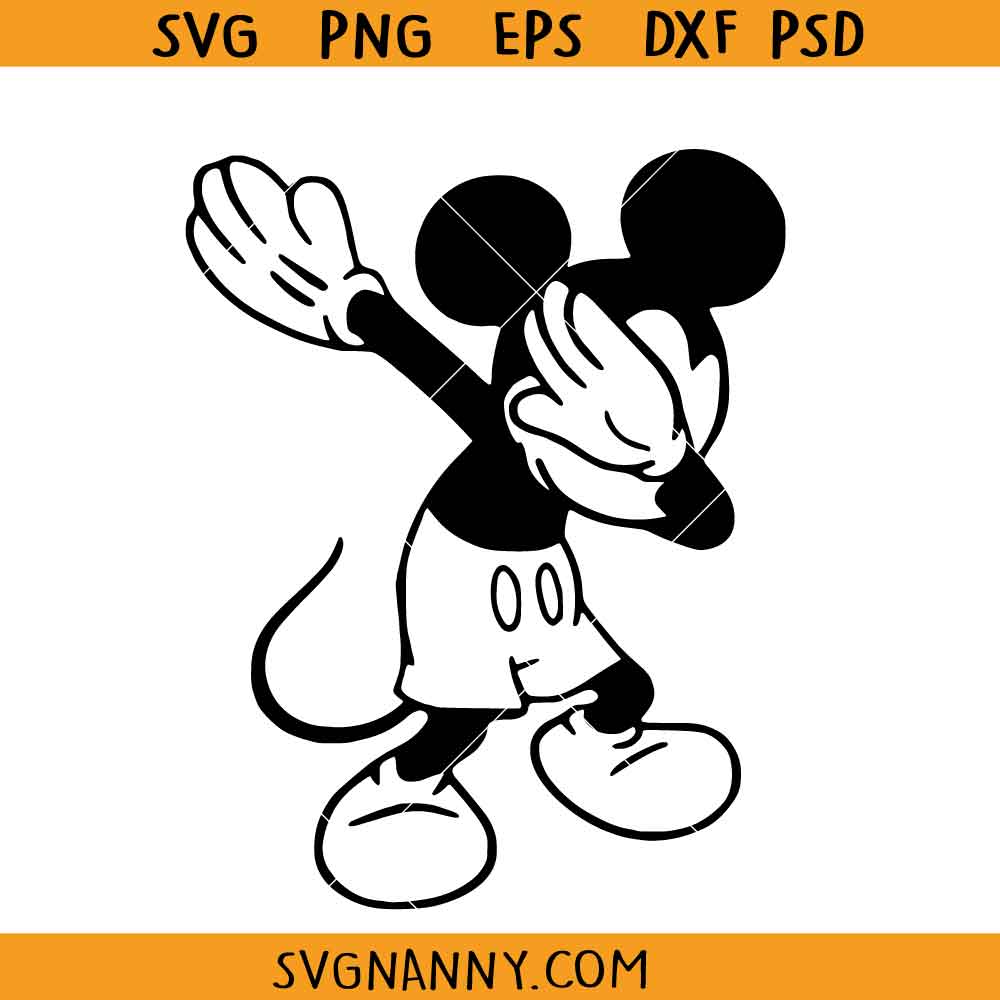 Dabbing Mickey Mouse SVG, Mickey Minnie Dabbing Silhouette svg, Mickey ...