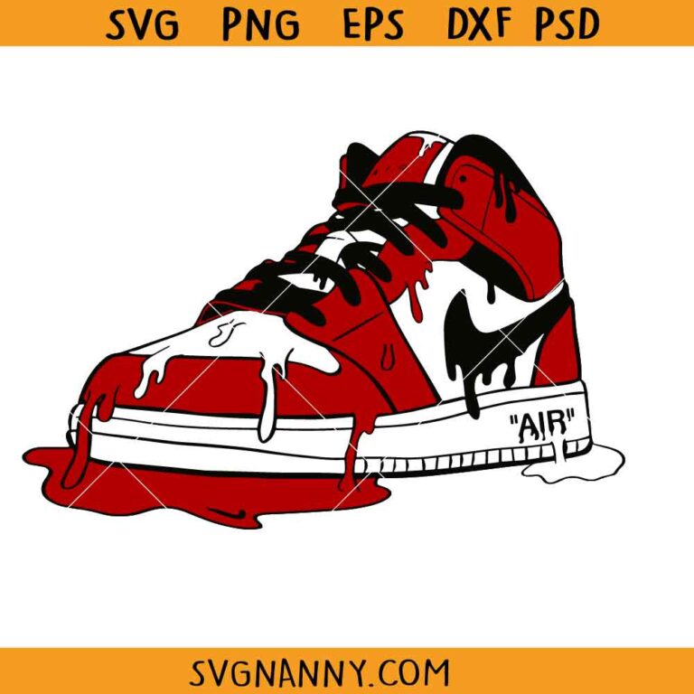 Dripping Nike sneaker svg, Nike Jordan sneaker svg, Jordan sneakers SVG ...