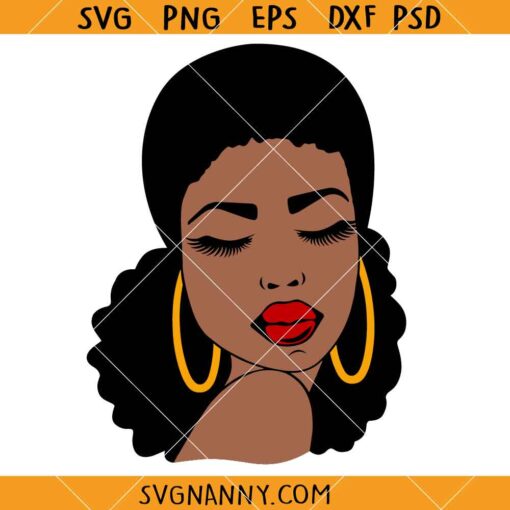 Elegant afro woman SVG, beautiful Woman SVG, Black History Month SVG ...