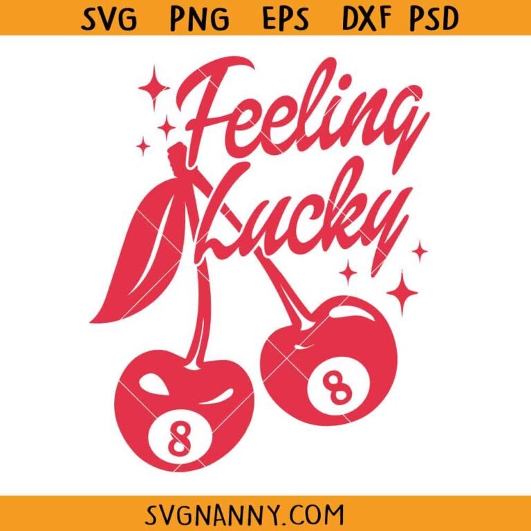 Feeling Lucky Cherries 8 svg, magic 8 ball cherries SVG, 8 Ball ...