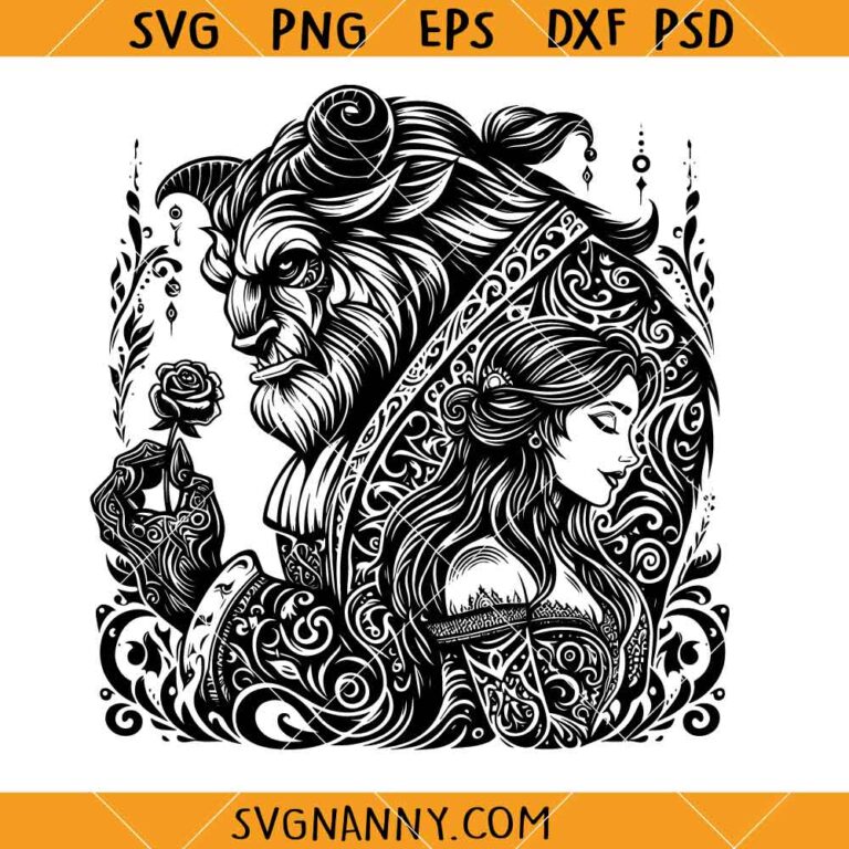 Beauty and the Beast SVG, princess svg, Belle Svg, Love Story Svg ...