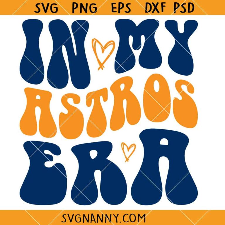 In My Astros Era SVG, Retro Wavy Letters SVG, Astros Basketball SVG ...
