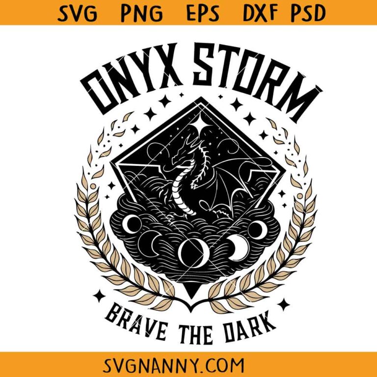 Onyx Storm Inspired SVG, Brave The Dark SVG, Fourth Wingg Shirt Design ...