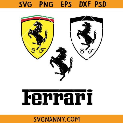 Ferrari Logo Svg, Ferrari Logo Bundle Svg, Ferrari Car Brand Svg ...