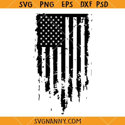 Distressed American flag SVG, US Flag VSG, America SVG, July 4th SVG