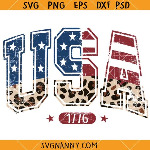 Retro USA Leopard Print SVG, America Svg, US Svg, American Svg, USA ...