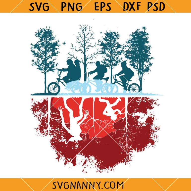Upside Down Design 80s Horror TV Show SVG, ST4 SVG, Stranger Things SVG