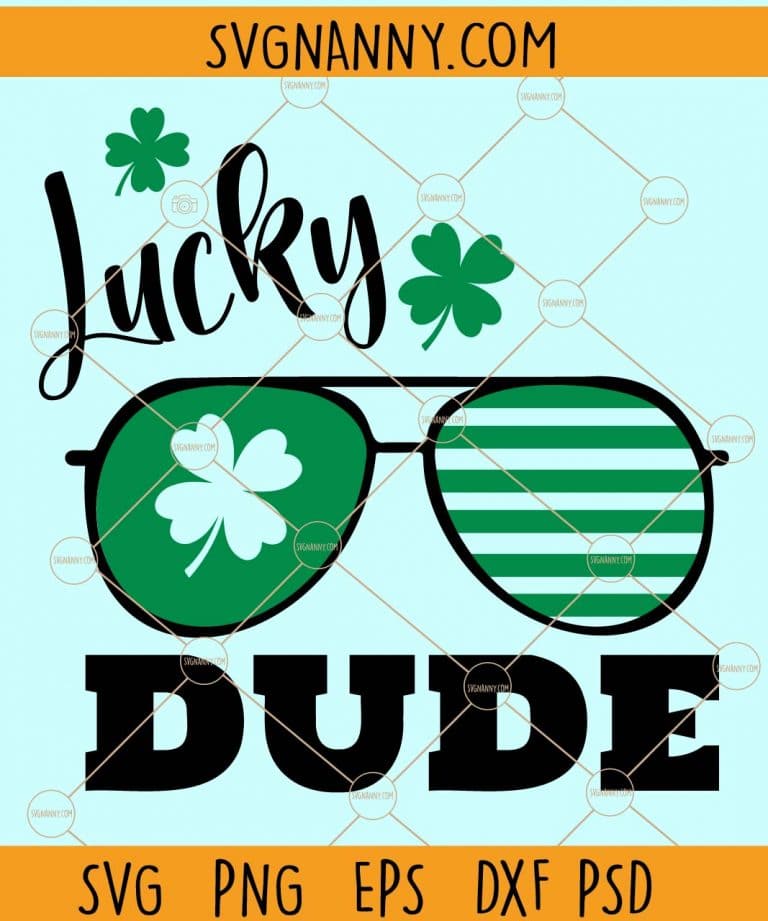 Lucky Dude Svg Lucky Dude Sunglasses Svg Mister Lucky Svg Lucky Svg